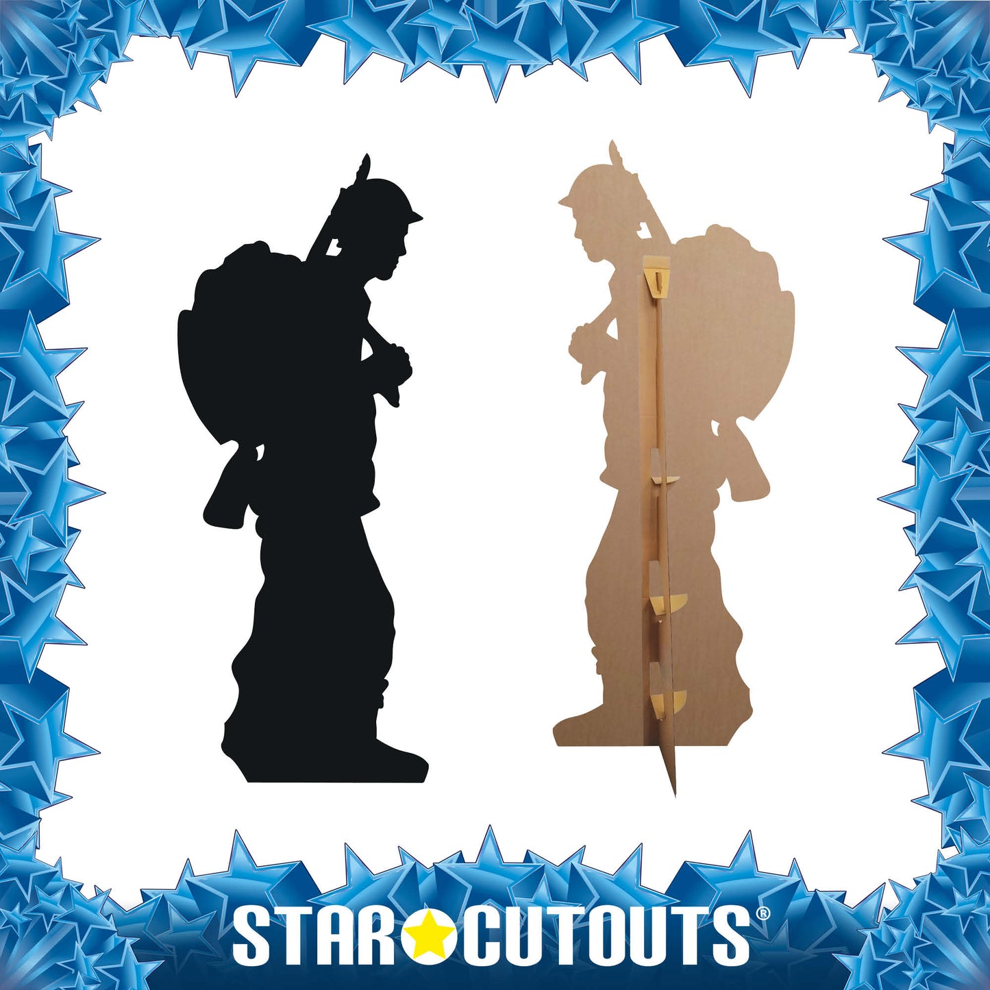 SC1136 Solider Silhouette Double Pack Cardboard Cut Out Height 175cm ...