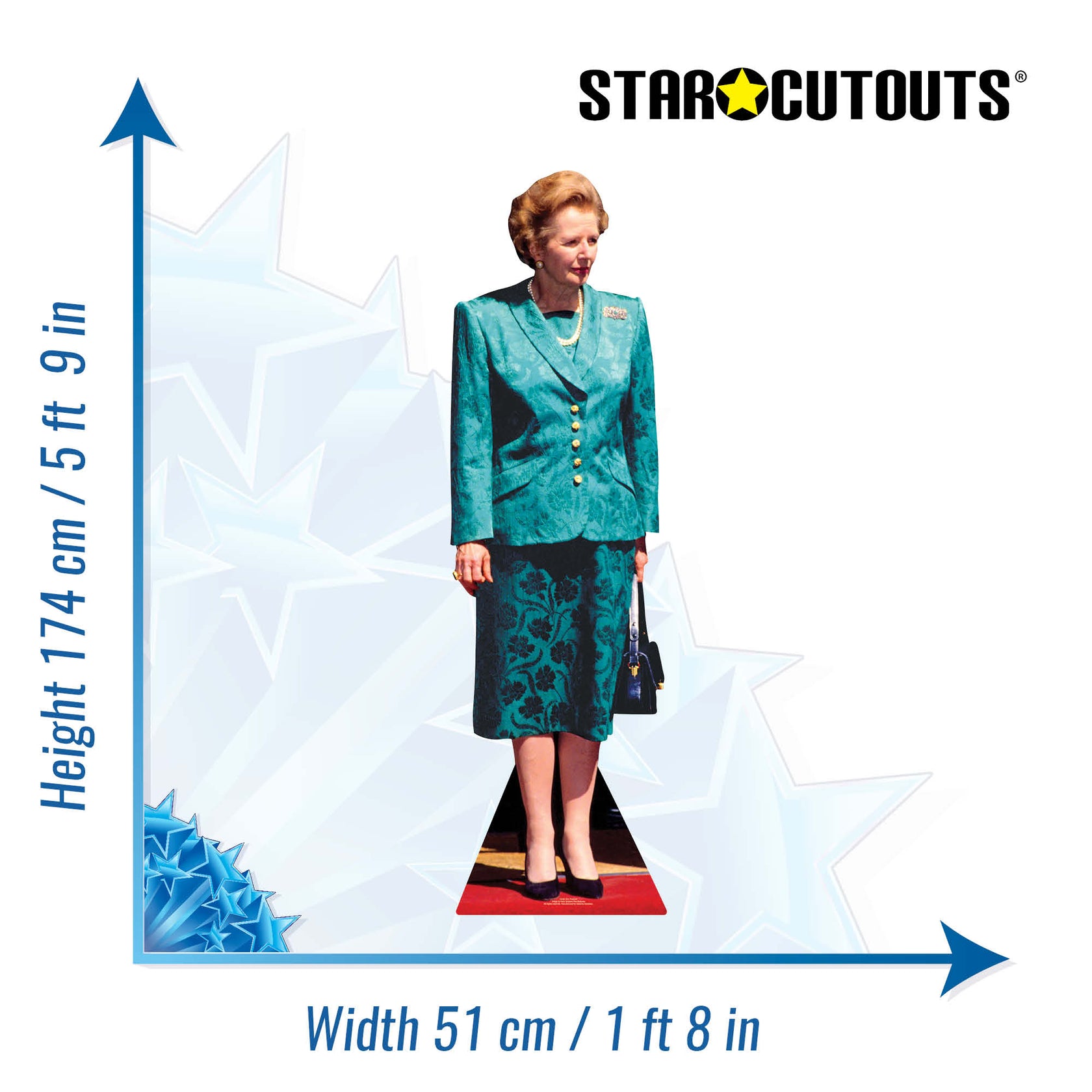 CS383 Mrs Thatcher Height 174cm Lifesize Cardboard Cutout – Star Cutouts