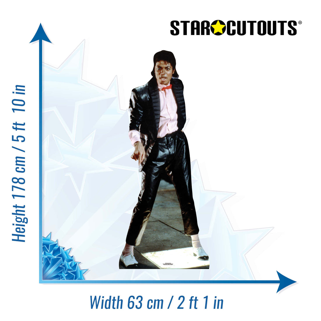 CS463 Michael Jackson Height 178cm Lifesize Cardboard Cutout – Star Cutouts