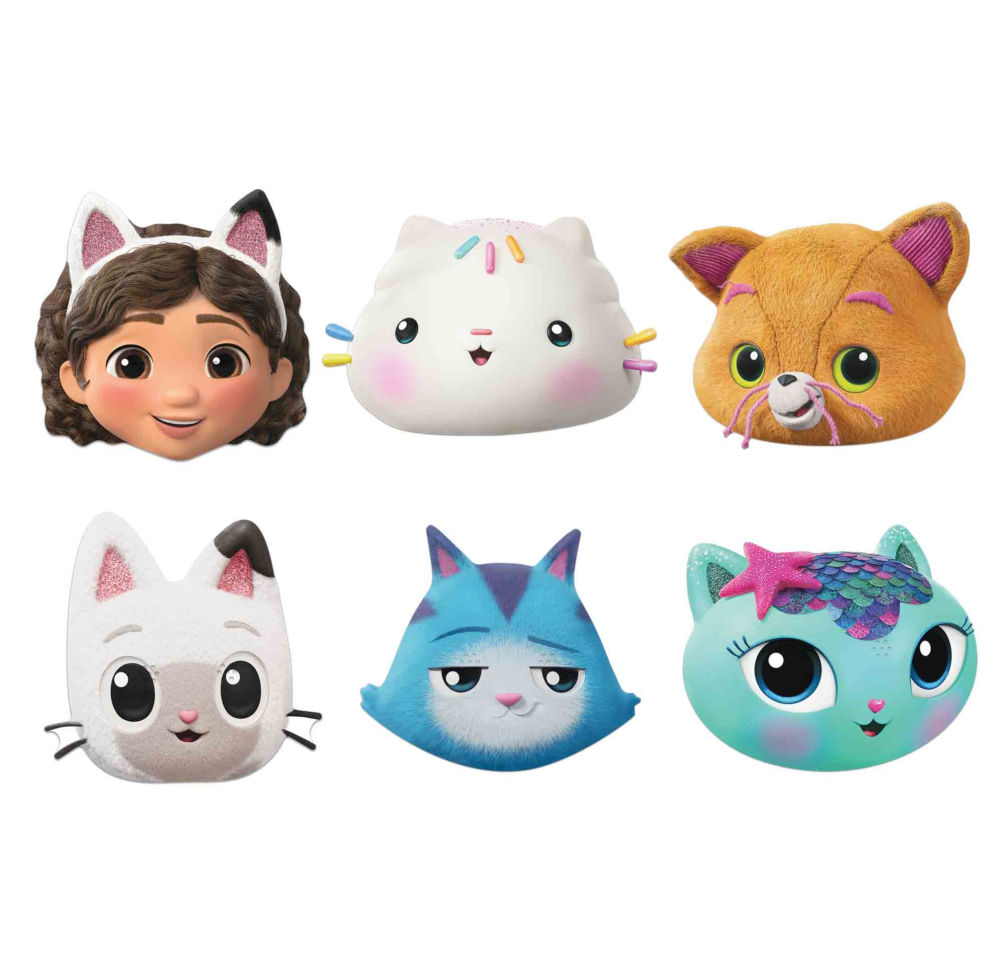 SMP466 Gabby's Dollhouse: The Movie Six Pack Masks – Star Cutouts