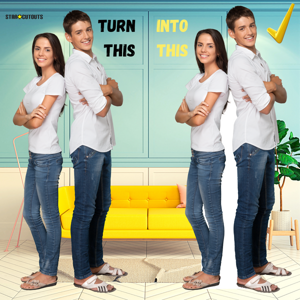 SCCUST2 Custom Cardboard Cut Out Double/Wide Maximum Height 6ft 4in ...