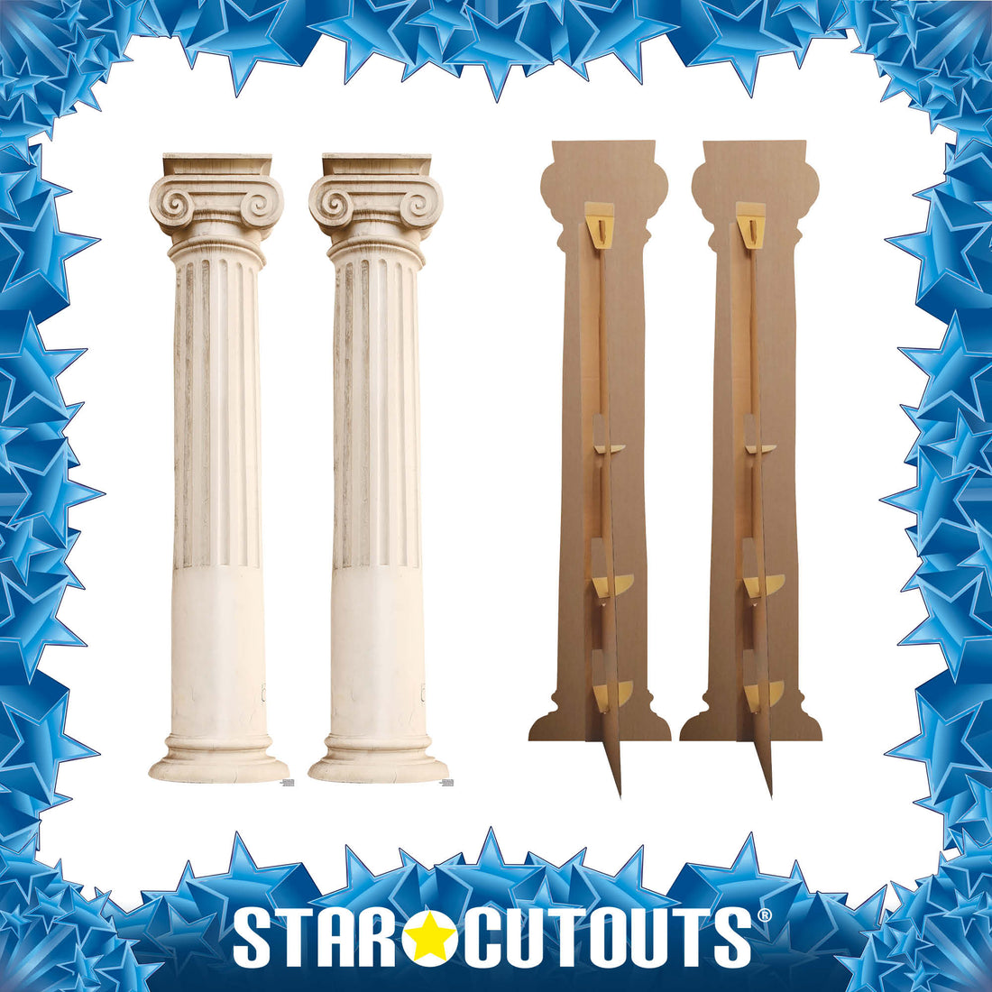SC4150 Two Roman Pillars Cardboard Cut Out Height 195cm – Star Cutouts