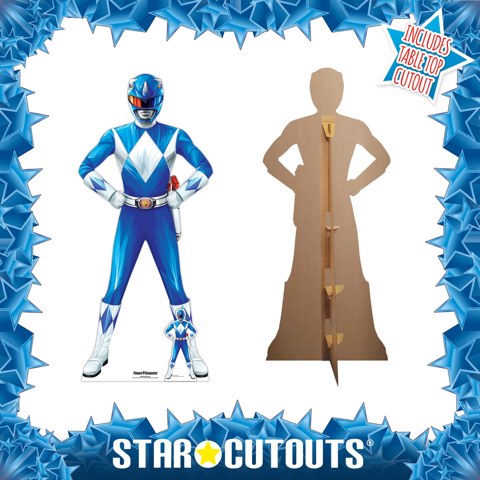 Blue Power Ranger – Star Cutouts