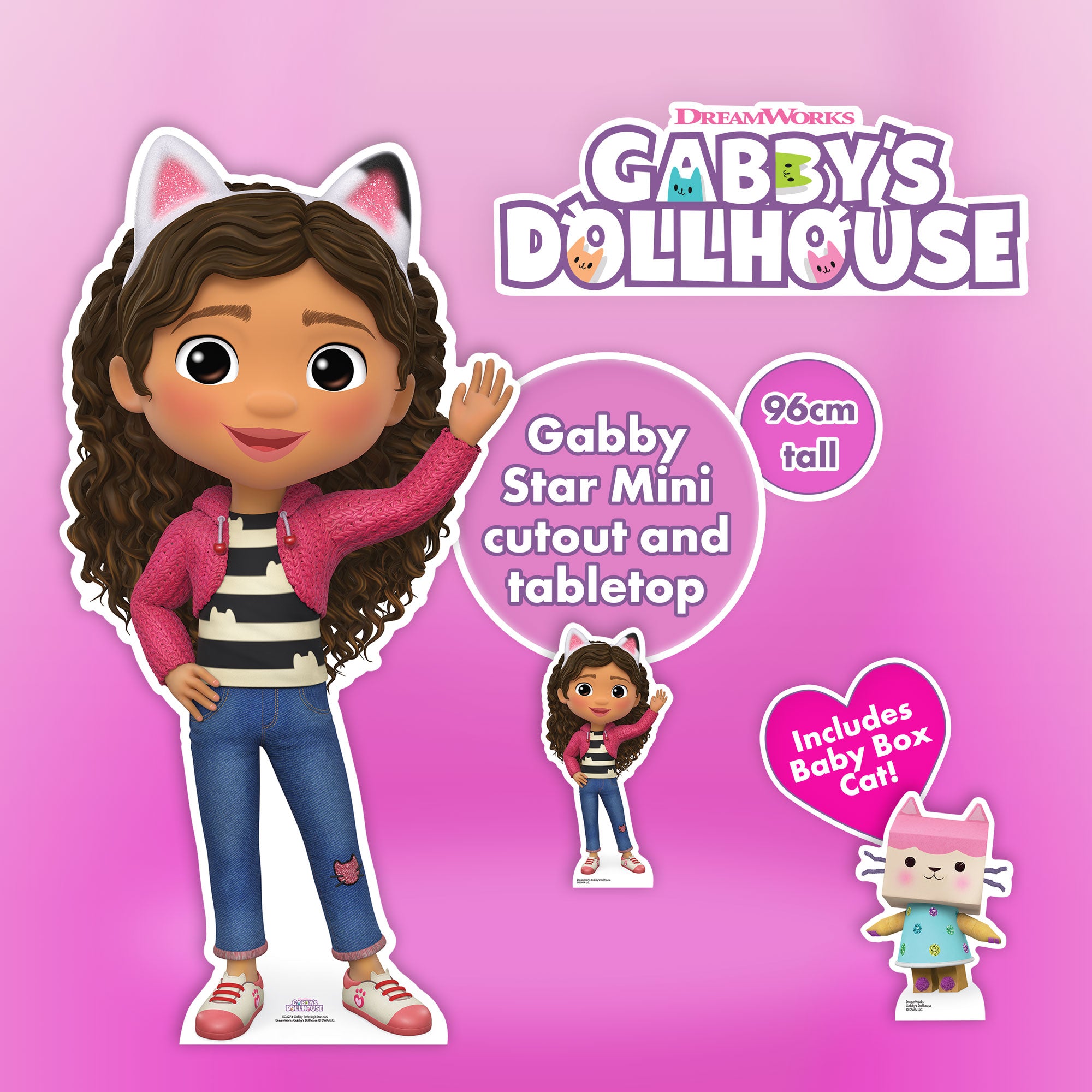 SC4274 Gabby Waving Gabby's Dollhouse Star Mini Cardboard Cut Out Heig ...
