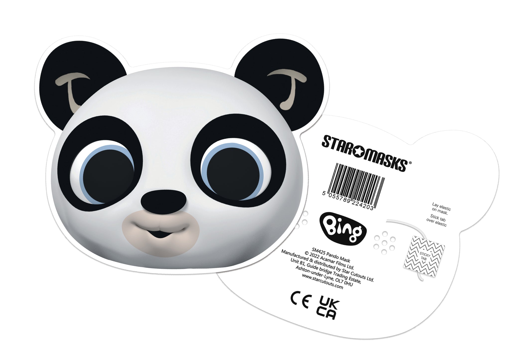 SM425 Pando Bing Bunny Single Face Mask – Star Cutouts