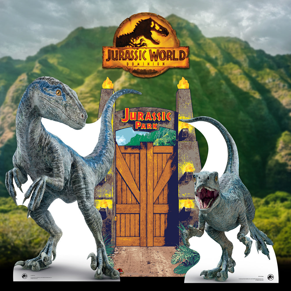 SC4080 Mother Blue - Raptor Jurassic World Dominion Cardboard Cut Out ...